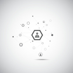 Human model connection Royalty Free Vector Image