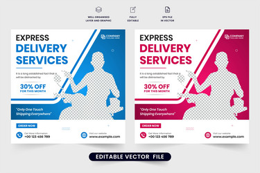 Modern home delivery service poster design Vector Image