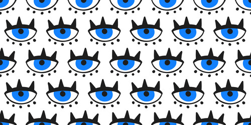 Evil eyes seamless pattern texture Royalty Free Vector Image
