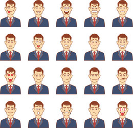 Man emotion set Royalty Free Vector Image - VectorStock