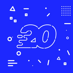 Number 20 abstract fast icon Royalty Free Vector Image