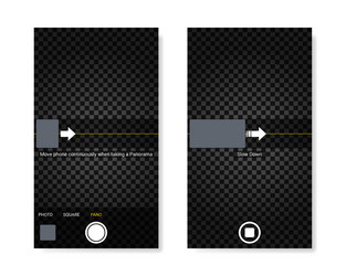 Smartphone camera screen icons Royalty Free Vector Image