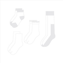 Socks types and length variety of accessories Vector Image