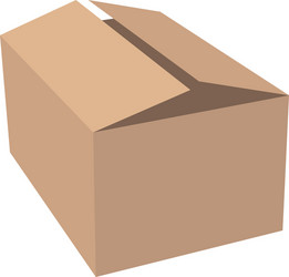 Paper box flat style front Royalty Free Vector Image