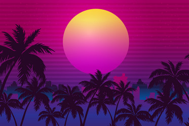 Retro futuristic background Royalty Free Vector Image