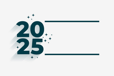 Simple 2025 lettering new year background Vector Image