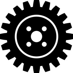 Sprocket chain icon design template isolated Vector Image