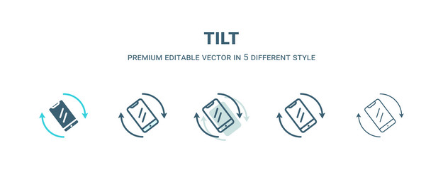 Tilt icon outline tilt icon from artificial Vector Image