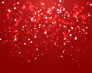Snowy red background with falling snowflakes Vector Image