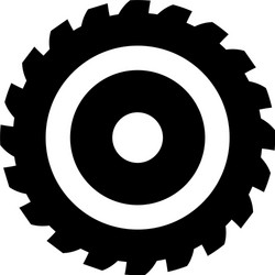 Sprocket chain icon design template isolated Vector Image