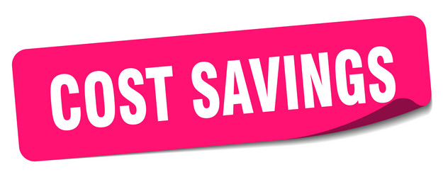 Cost cutting sticker label Royalty Free Vector Image