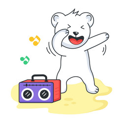 Dancing bear Royalty Free Vector Image - VectorStock
