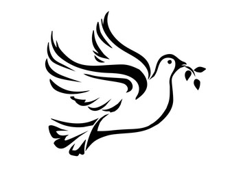 Dove Outline Clip Art