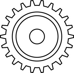 Sprocket icon design template isolated Royalty Free Vector
