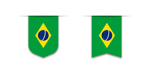 Brazil flag flag of the country qr code Royalty Free Vector