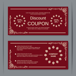 Discount coupon design template Royalty Free Vector Image