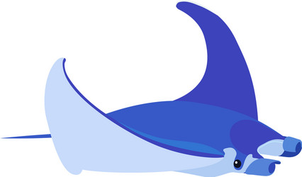 Devil fish cartoon character with smile on face Vector Image