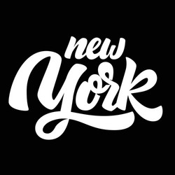 New york city lettering design hand written Vector Image