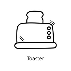 Toaster outline icon design Royalty Free Vector Image