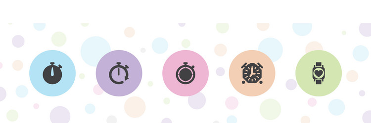 7 interval icons Royalty Free Vector Image - VectorStock