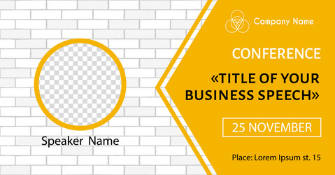 Business meeting flyer banner template Royalty Free Vector