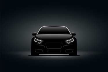 Car headlights set front and back lights Vector Image