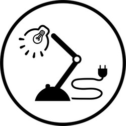 Electric table light icon gray color Royalty Free Vector