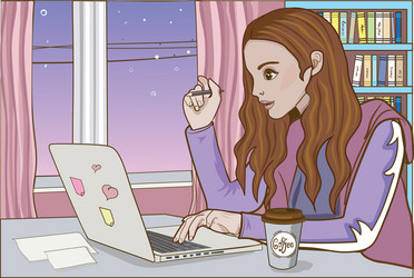 Anime Girl Typing