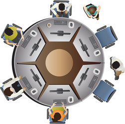 Office furniture top view set 6 Royalty Free Vector Image