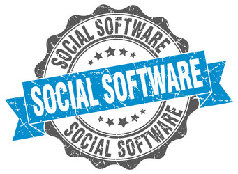 Social software stamp sign seal Royalty Free Vector Image