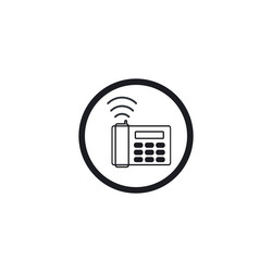 Telephone icon customer Royalty Free Vector Image