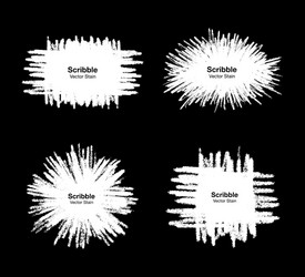 Set of 12 hand drawn scribble circles logo Vector Image