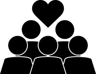 Together people group teamwork pictograph block Vector Image