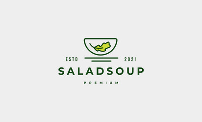 Home made salad logo design icon Royalty Free Vector Image