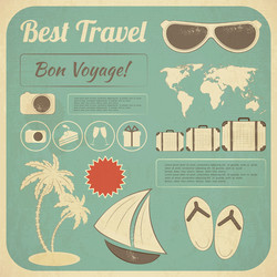 Summer travel card Royalty Free Vector Image - VectorStock