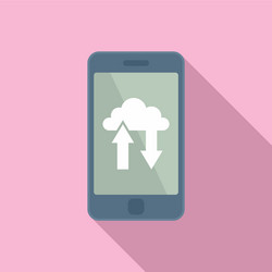 Data cloud control icon flat business Royalty Free Vector