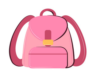 Cute pink backpack Royalty Free Vector Image - VectorStock