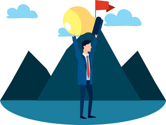 Successful businessman avatar cartoon Royalty Free Vector