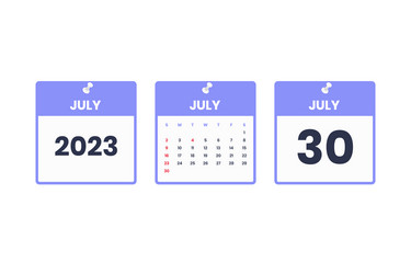 30 July Calendar Vector Images (over 110)