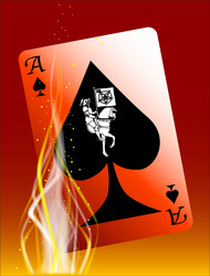 Ace of Spade Death Card Vector Images (over 100)