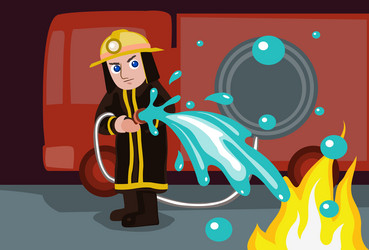 Cartoon firefigher Royalty Free Vector Image - VectorStock