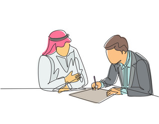 Business letter concept one single line drawing Vector Image