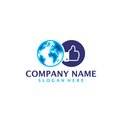 Like world logo design good world logo design Vector Image