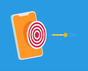 Mobile marketing and targeting smartphone Vector Image