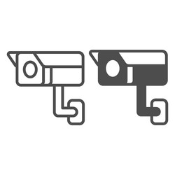 Outdoor surveillance camera wall mounted Vector Image