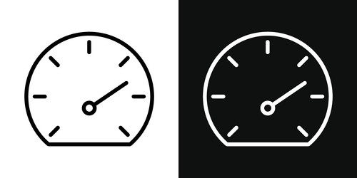 Performance indicator icon set fast speedometer Vector Image Performance indicator icon set fast speedometer Vector Image