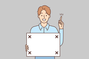 Smiling confident man point at himself Royalty Free Vector