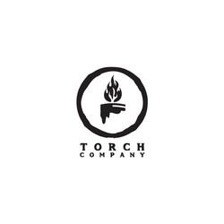 Torch logo design template Royalty Free Vector Image