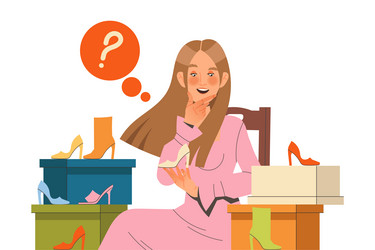 Woman character making her own choice choosing Vector Image