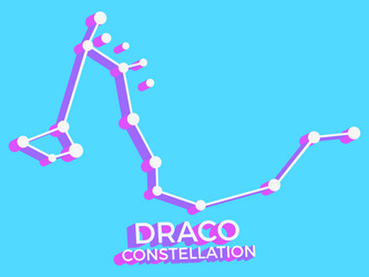 Hydrus constellation 3d symbol icon Royalty Free Vector